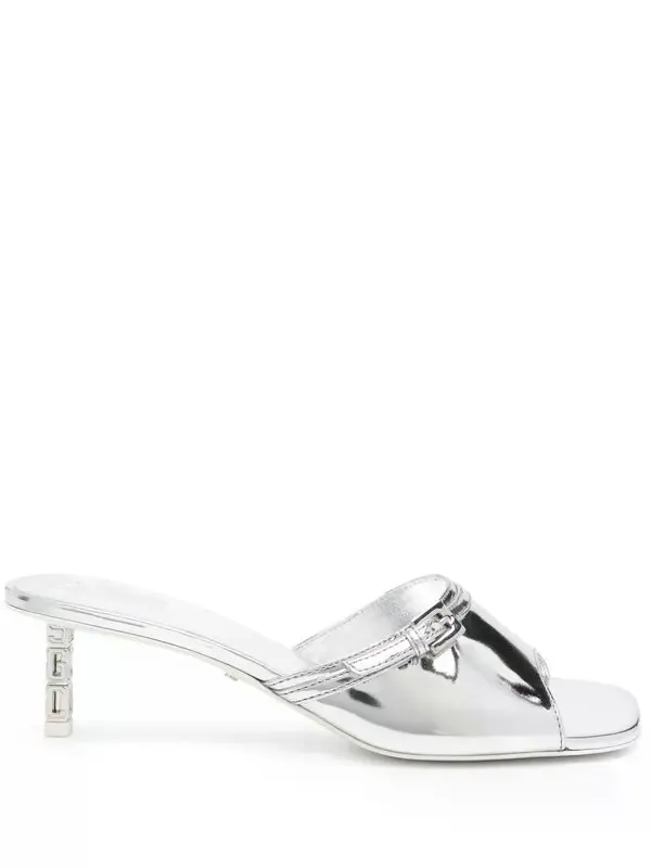 Gcds Mirrored Leather Sandals
