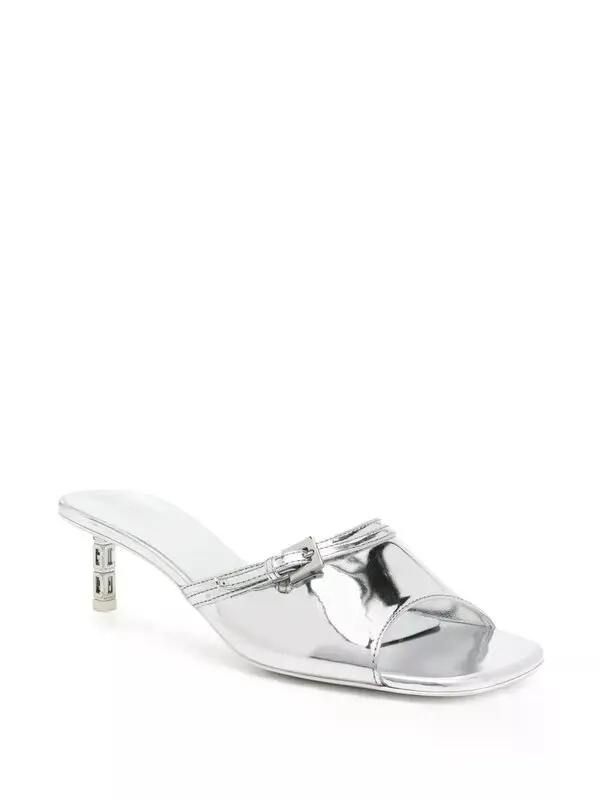 Gcds Mirrored Leather Sandals