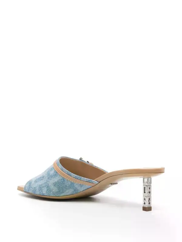 Gcds Monogram-pattern Leather Sandals