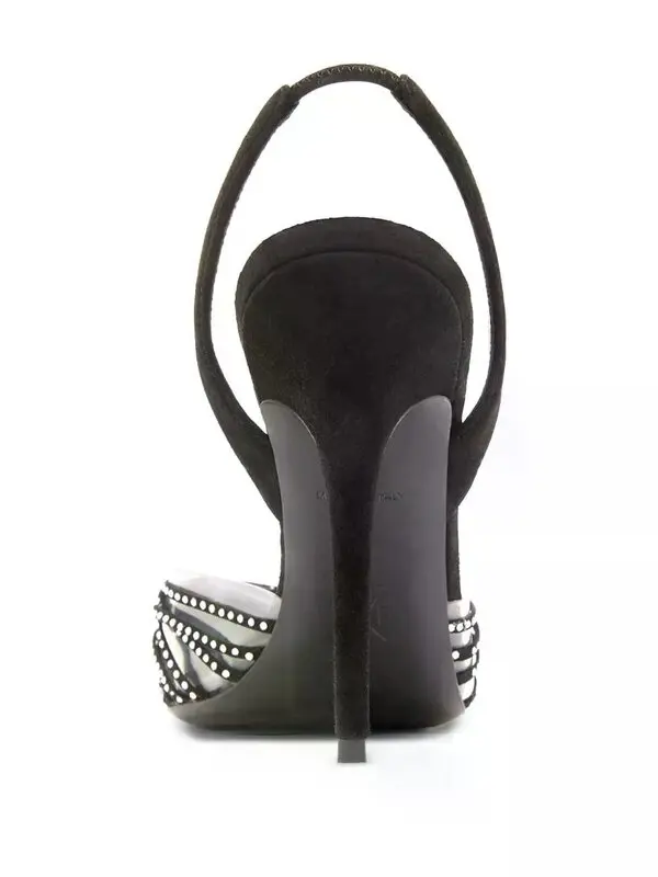 Amina Muaddi Lori Beaded Slingback Pumps