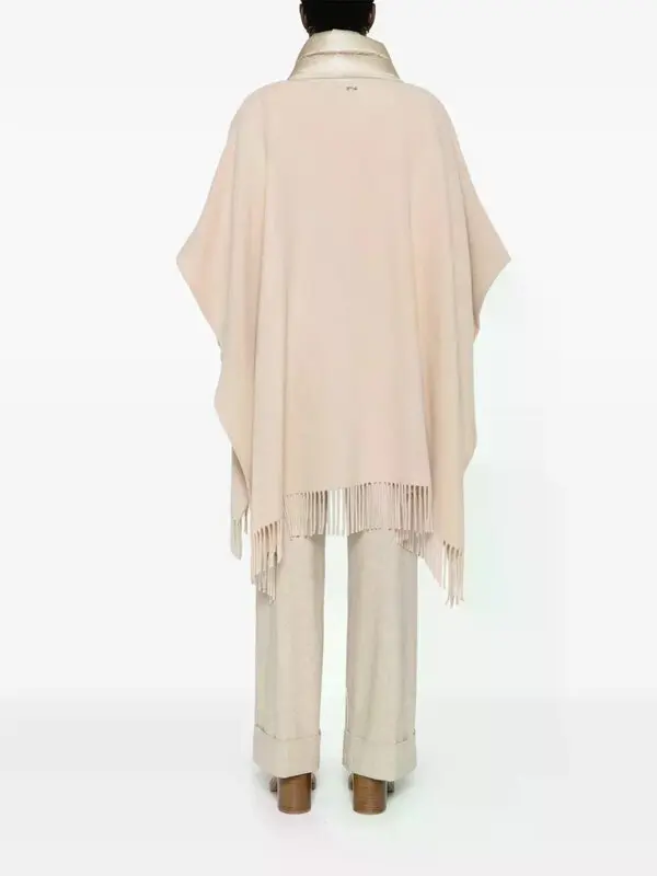 Herno Fringed Cape - Neutrals
