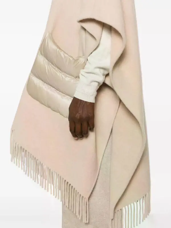 Herno Fringed Cape - Neutrals