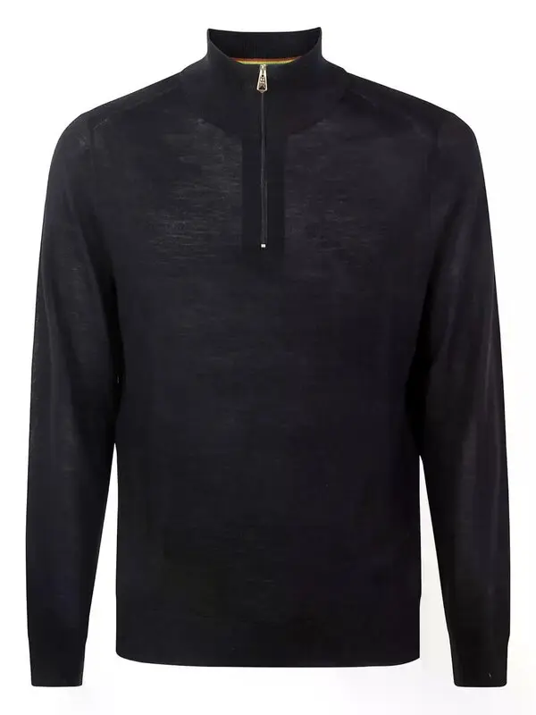 Paul Smith High-neck Half-zip Sweater - Black