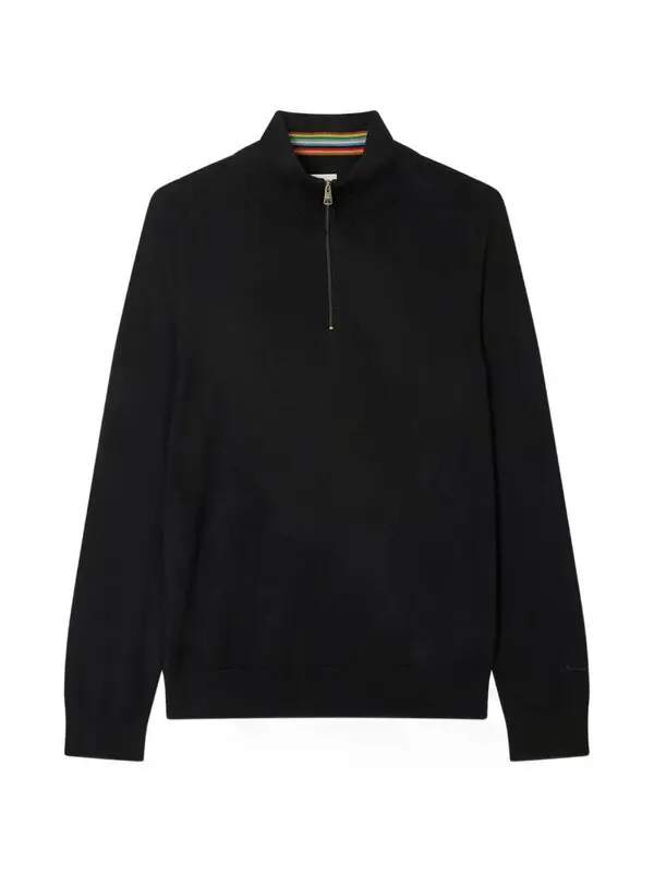 Paul Smith High-neck Half-zip Sweater - Black