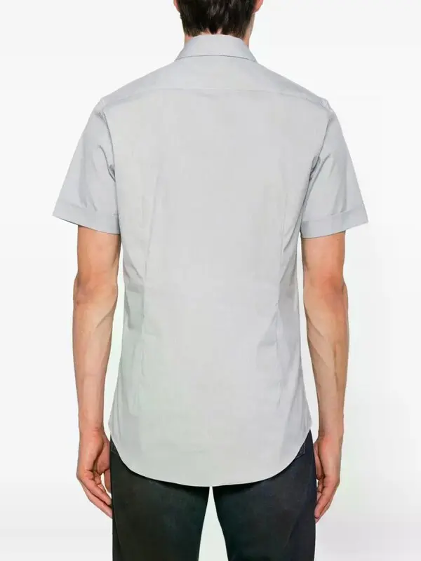 VIVIENNE WESTWOOD Orb-embroidered Short-sleeve Shirt - Grey