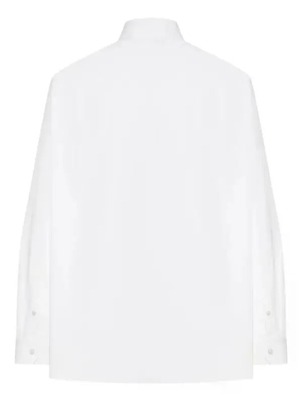 Gucci Anchor-embroidered Cotton Shirt - White