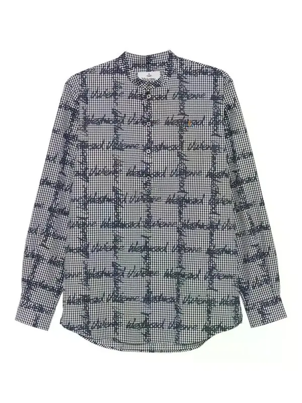 VIVIENNE WESTWOOD Logo-checked Shirt - Black