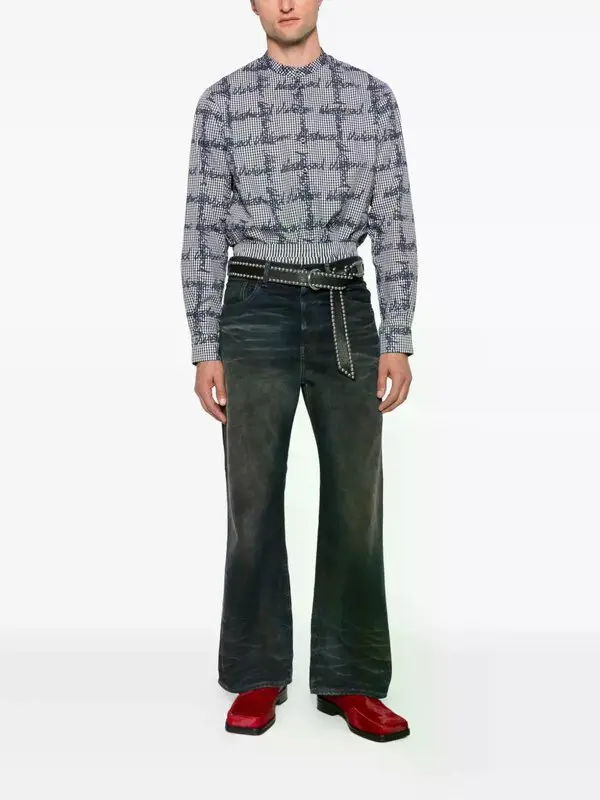 VIVIENNE WESTWOOD Logo-checked Shirt - Black