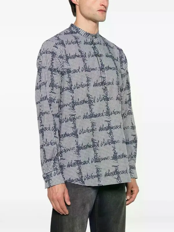 VIVIENNE WESTWOOD Logo-checked Shirt - Black
