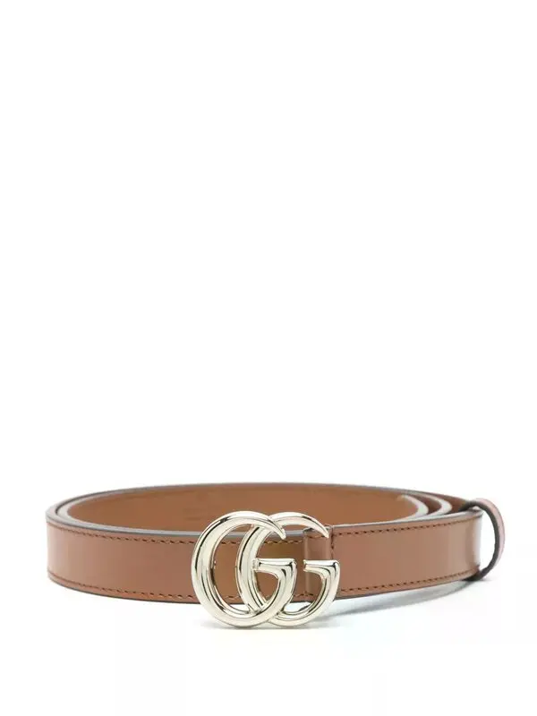 Gucci Gg Leather Belt - Brown