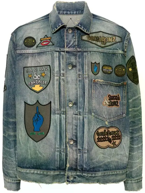 Sacai Patch-embellished Denim Jacket