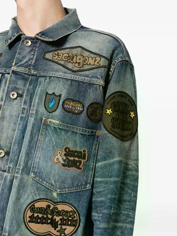 Sacai Patch-embellished Denim Jacket