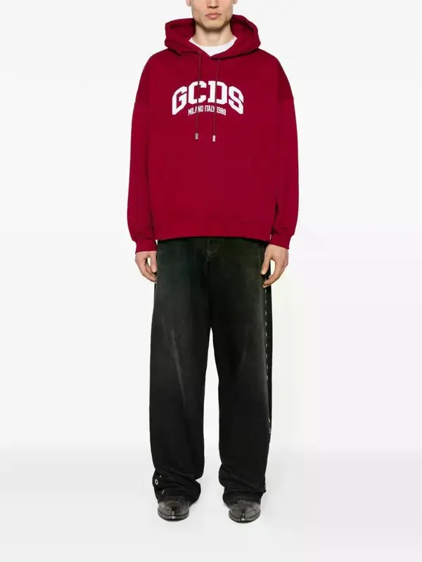 Gcds Logo-embroidered Hoodie