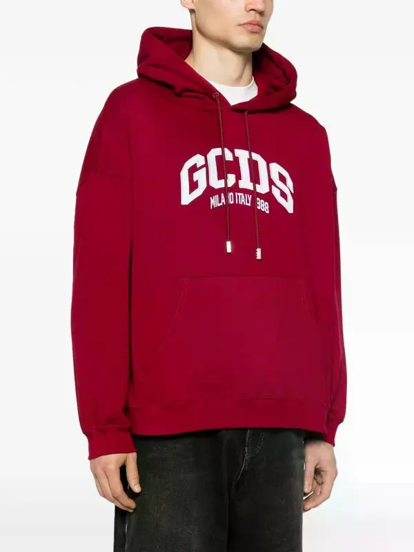 Gcds Logo-embroidered Hoodie