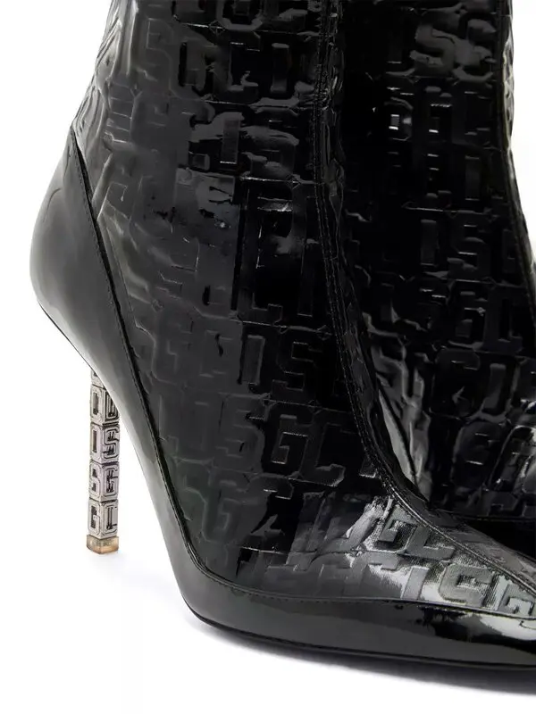Gcds 100mm Monogram-pattern Leather Boots
