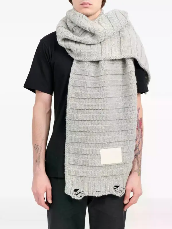 MAISON MARGIELA Knitted Scarf - Grey