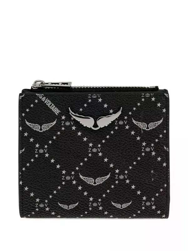 Zadig&Voltaire Wings-plaque Zip-around Wallet - Black
