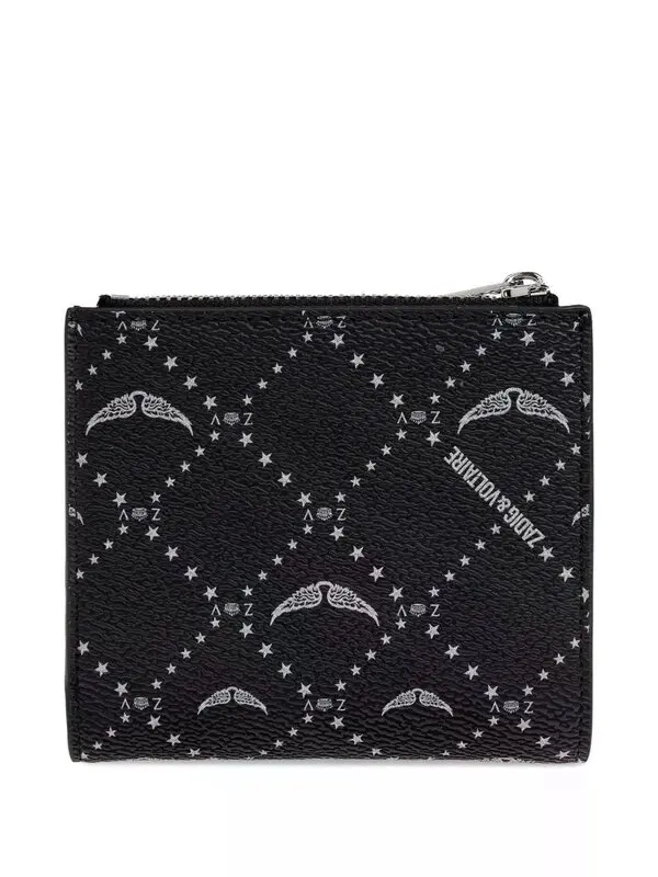 Zadig&Voltaire Wings-plaque Zip-around Wallet - Black