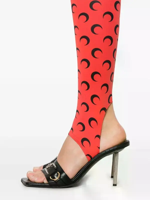 MARINE SERRE Moon-print Leggings - Red