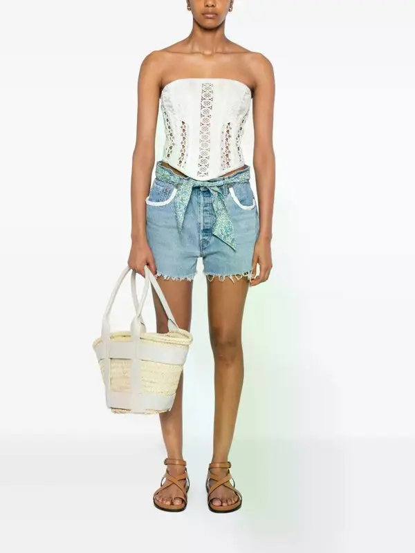 MC2 SAINT BARTH Frayed-hem Belted Shorts