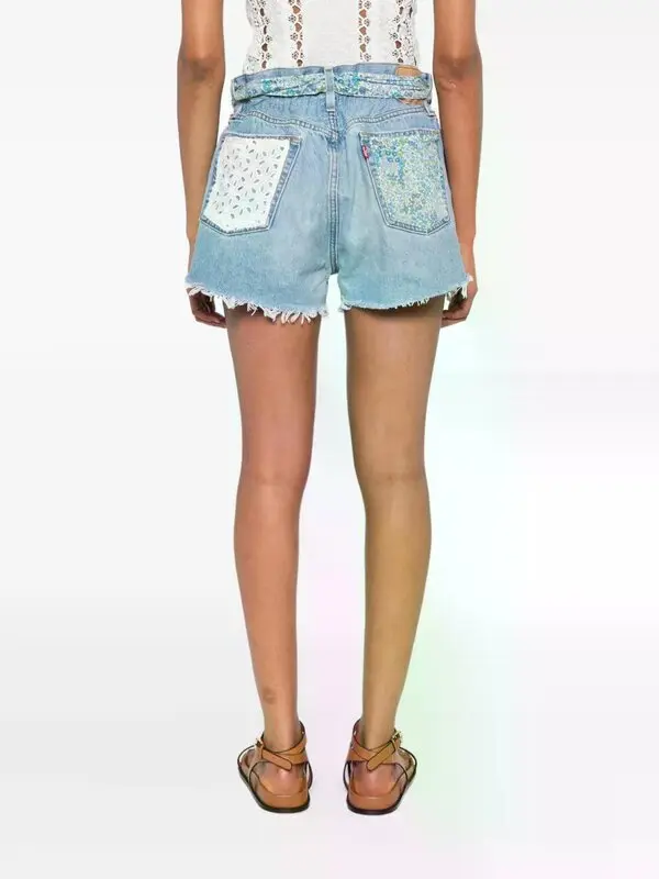 MC2 SAINT BARTH Frayed-hem Belted Shorts
