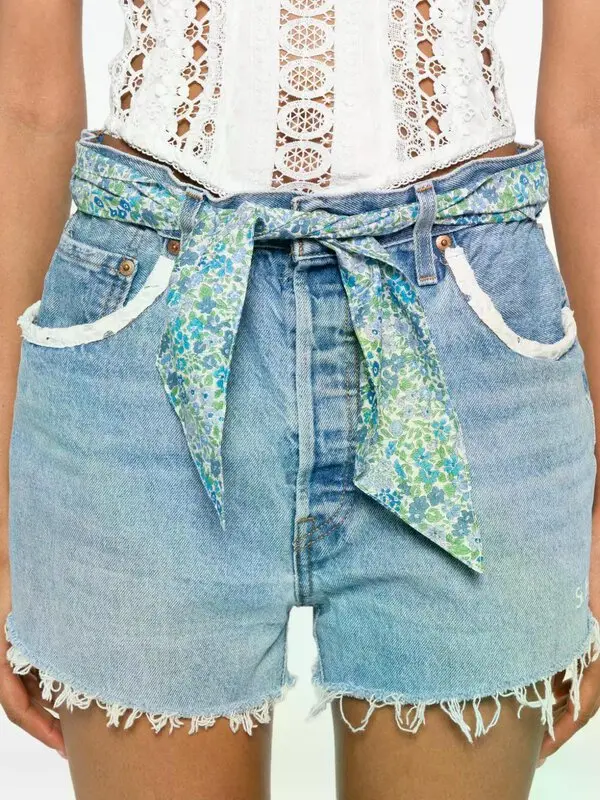 MC2 SAINT BARTH Frayed-hem Belted Shorts