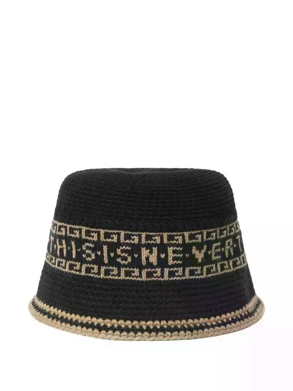 THISISNEVERTHAT Crochet Band Bucket Hat - Black