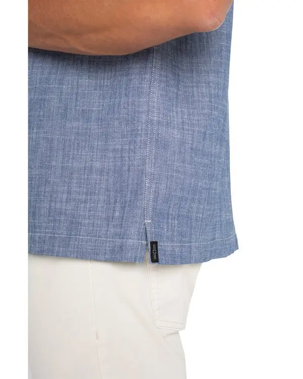 LIVERPOOL Short Sleeve Button Up Shirt - Chambray