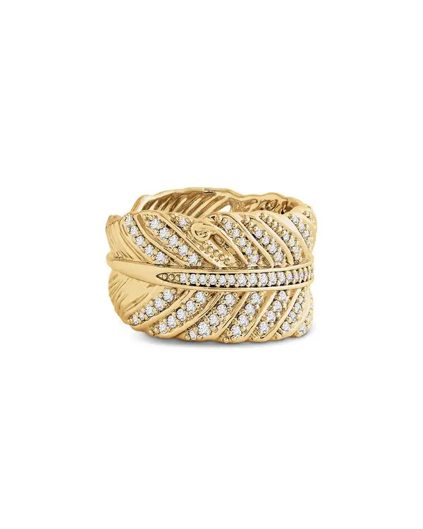 ANABEL ARAM Feather Pave Ring