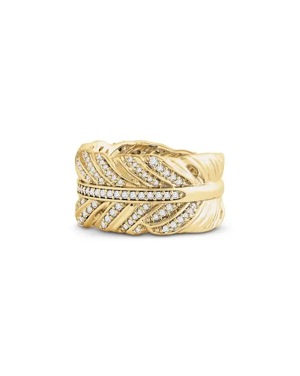 ANABEL ARAM Feather Pave Ring
