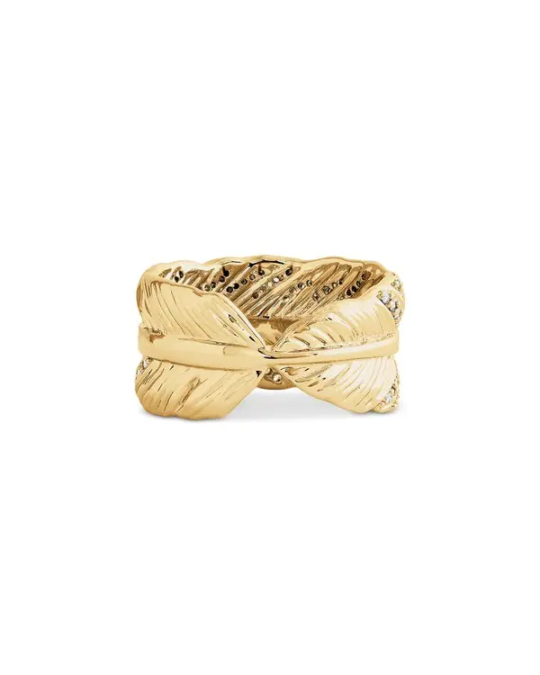 ANABEL ARAM Feather Pave Ring