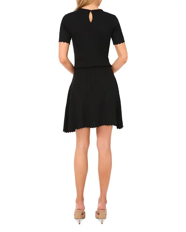 Ted Baker London Pointelle Mini Skirt - Rich Black