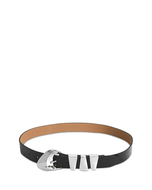 Ettika Modern Western Leather Belt - Black