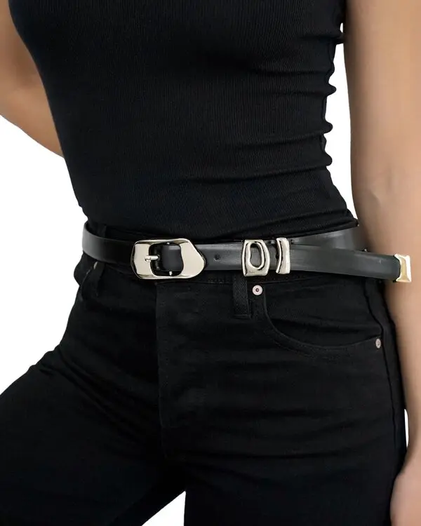 Ettika Molten Metal Leather Belt