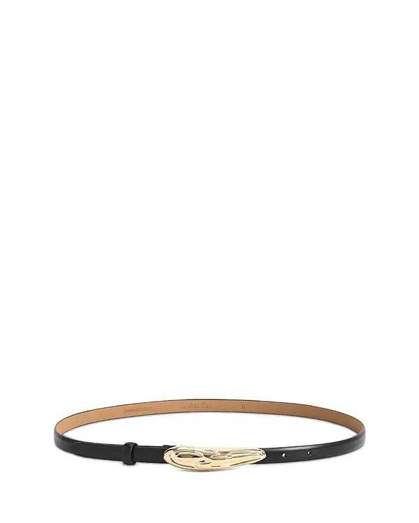 Ettika Liquid Luxe Leather Belt - Black