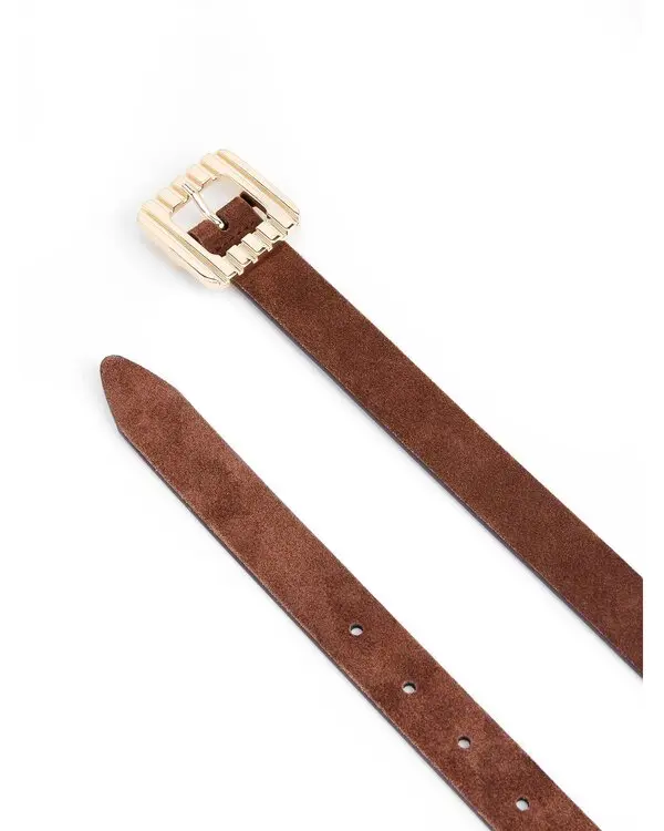 Ettika Suede Leather Belt - Warm Truff