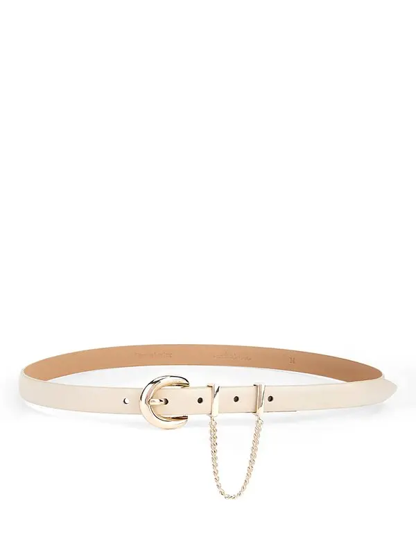 Ettika Cascade Chain Leather Belt - Ivory