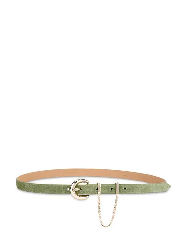 Ettika Cascade Chain Leather Belt - Olivine