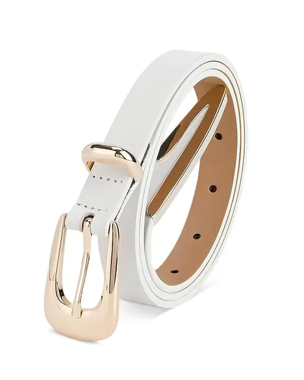 Ettika Leather Saddle Belt - Vanilla