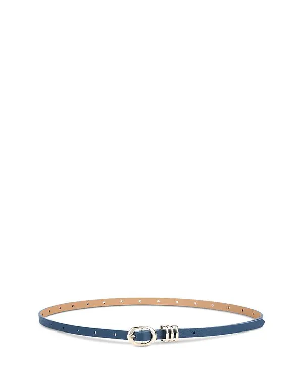 Ettika Classic Skinny Leather Belt - Denim