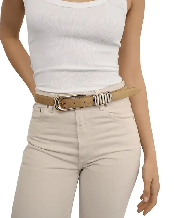 Ettika Metal Core Suede Belt - Shiitake