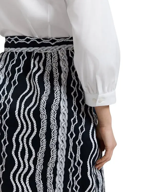 Foxcroft Esther 34 Braid Dress - White/ Black