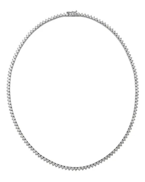 Bloomingdale'S Diamond Tennis Necklace 10.0 Tcw In 14k Gold - White