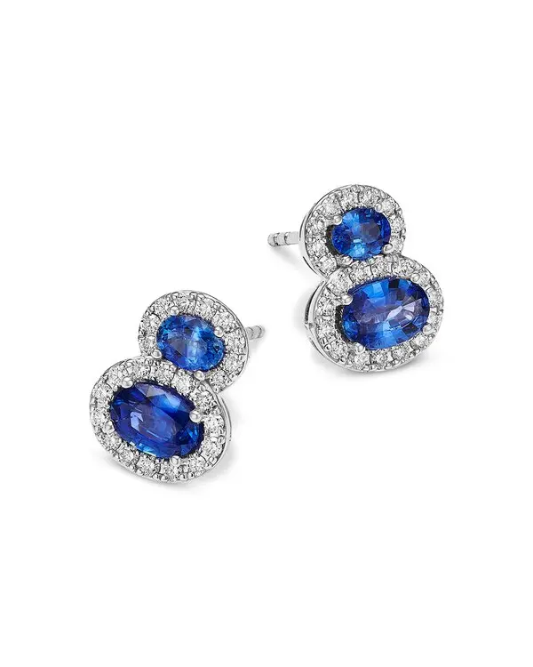 Bloomingdale'S Sapphire And Diamond Drop Earrings
