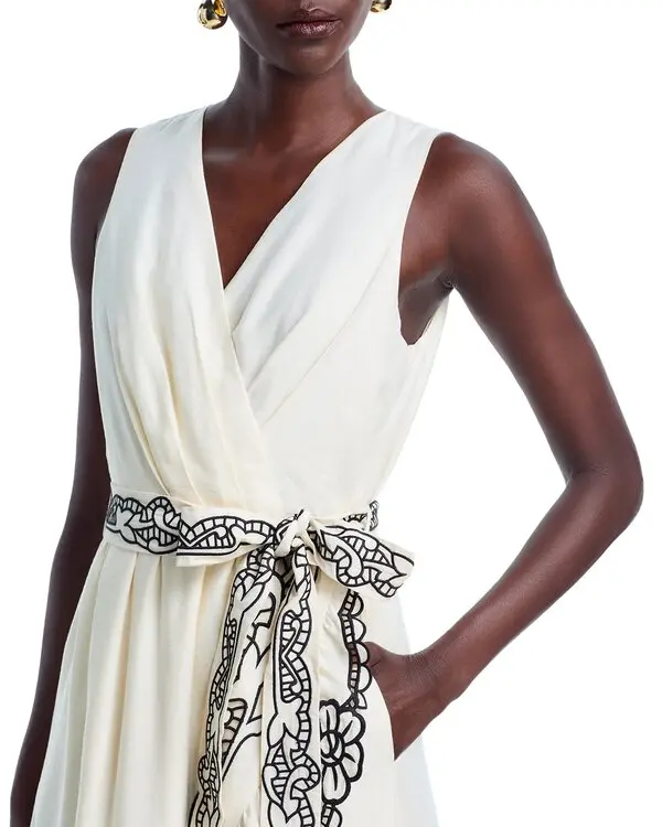 elie tahari embroidered dress Elie Tahari Embroidered Silk Cocktail Dress Size 2 – C&J Collections Chicago main image 0