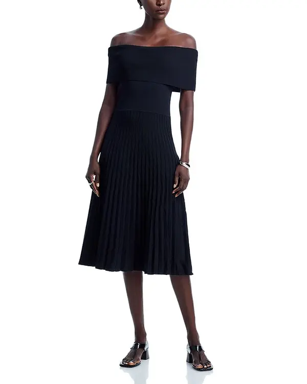 staud brown knit dress STAUD Charade Sweater Dress MSRP $345 – DGFOutlet main image 1