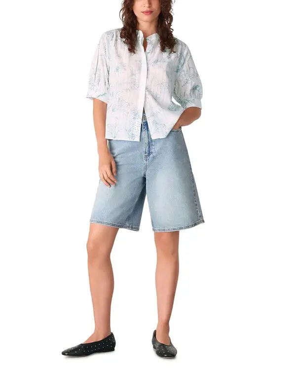 Whistles Pineapple Textured Shirt - Ivory/multi