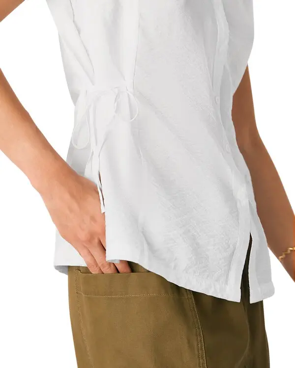Whistles Button-down Tie-side Blouse