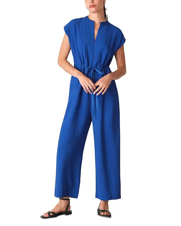 Whistles Hollie Drawstring Jumpsuit - Cobalt Blue