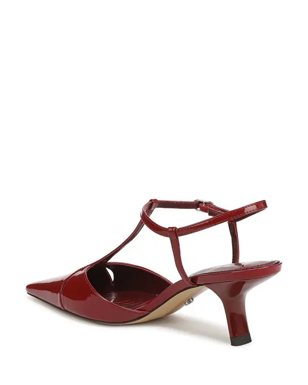 Sam Edelman Briella Pointed Pumps - Deep Scarlet